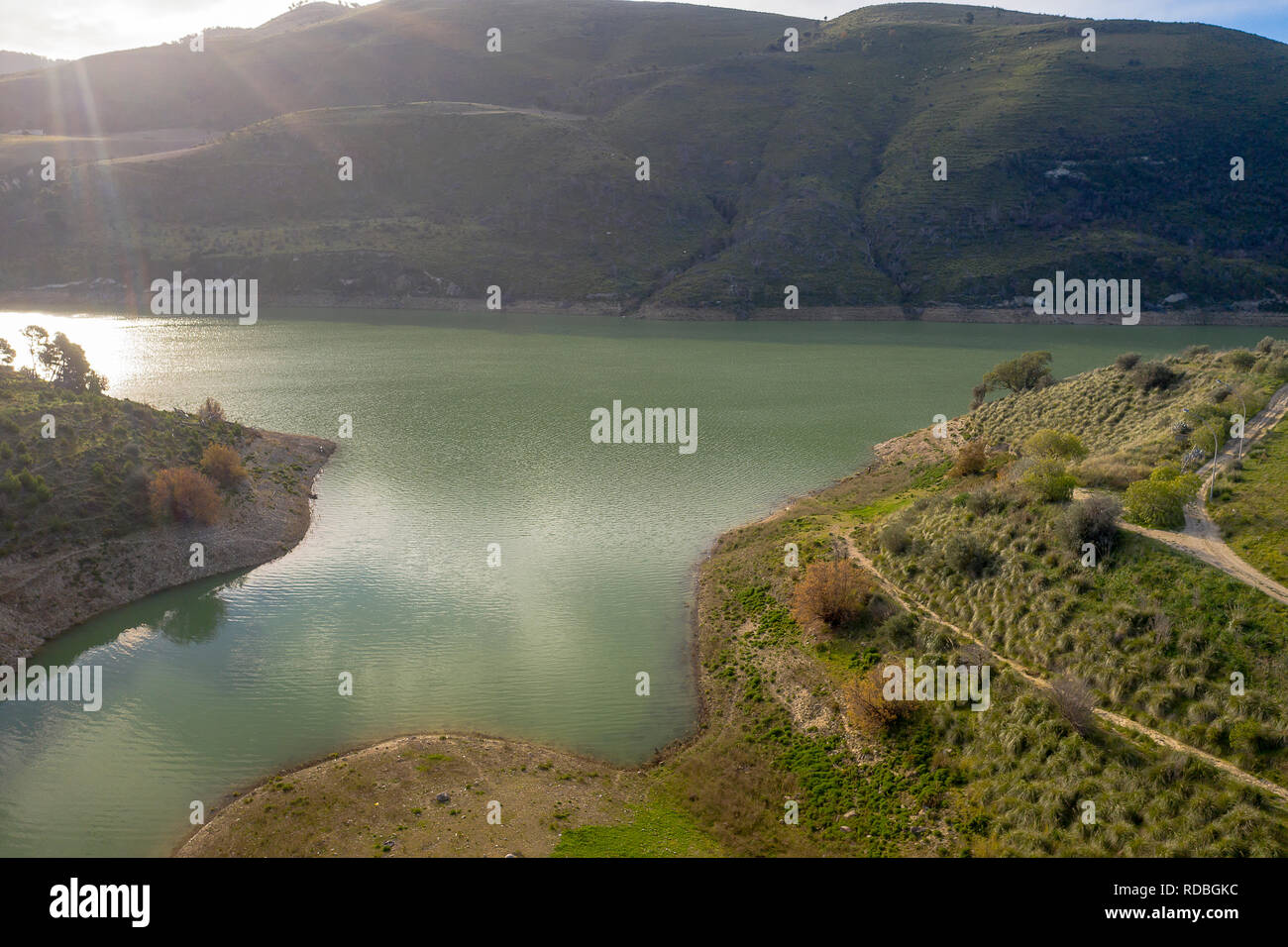 aerial view of a lake Stock Photo - Alamy