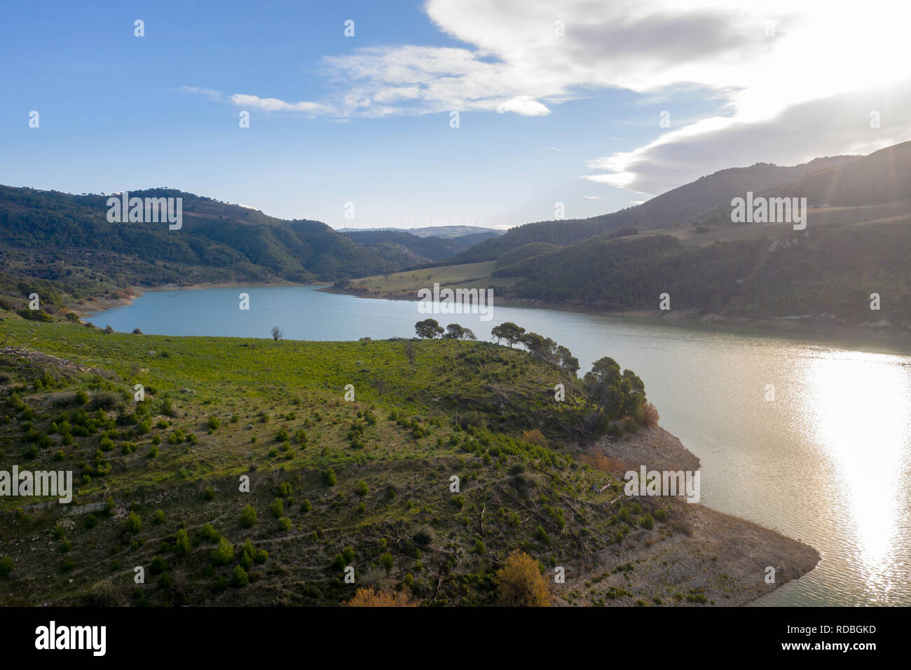 aerial view of a lake Stock Photo - Alamy