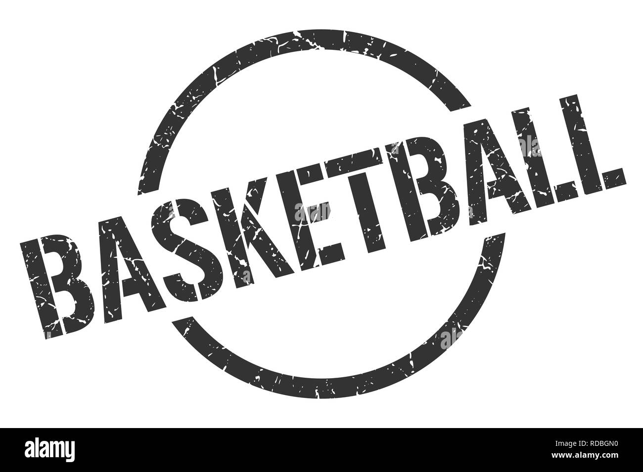 basketball black round stamp Stock Vector Image & Art - Alamy
