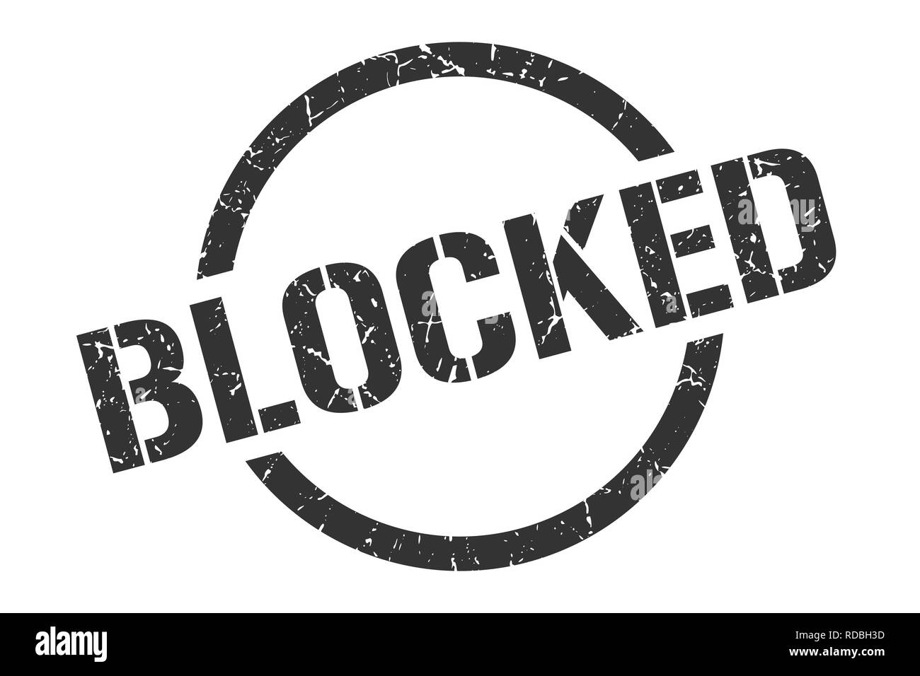 blocked black round stamp Stock Vector Image & Art - Alamy