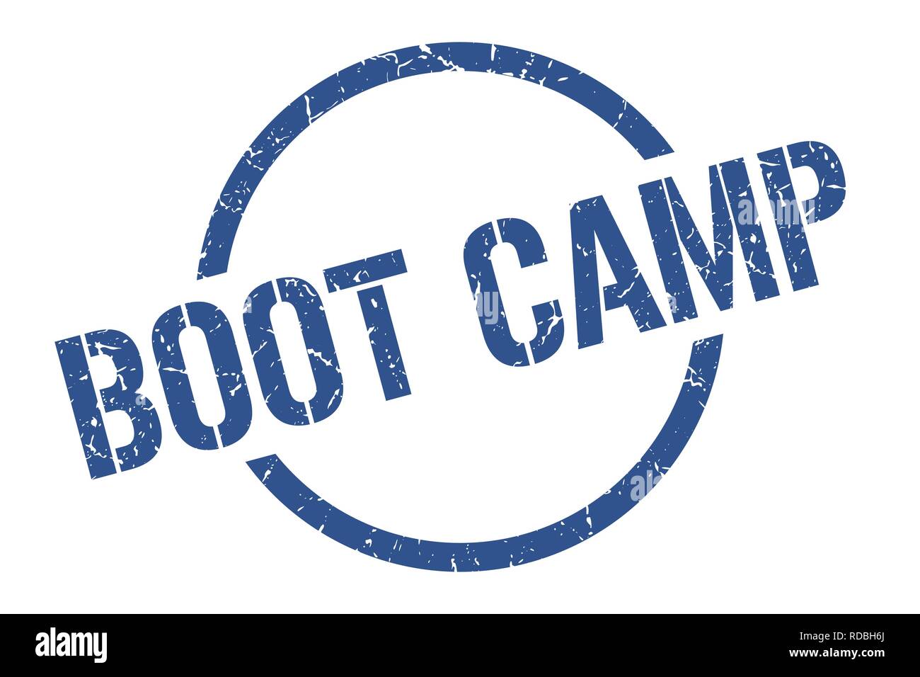 boot camp blue round stamp Stock Vector Image & Art - Alamy