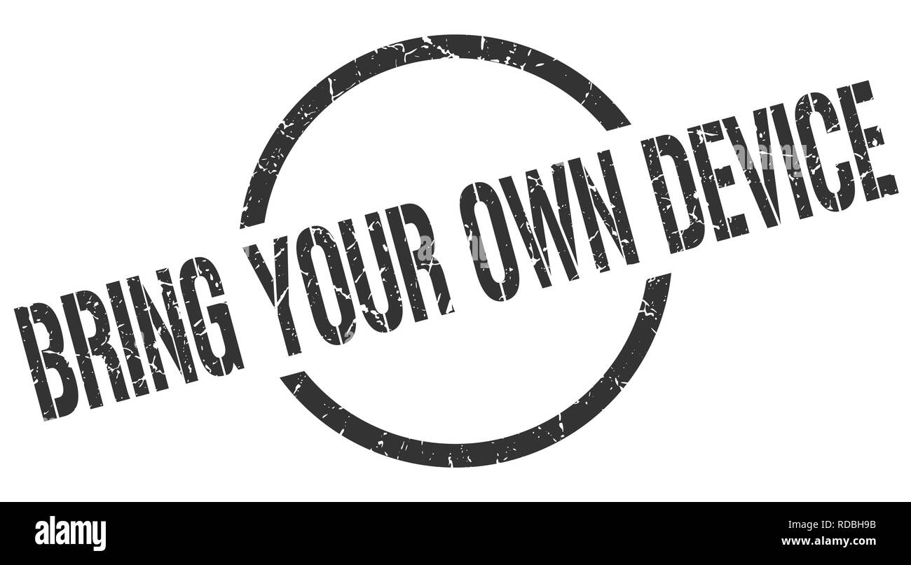 bring your own device black round stamp Stock Vector Image & Art - Alamy
