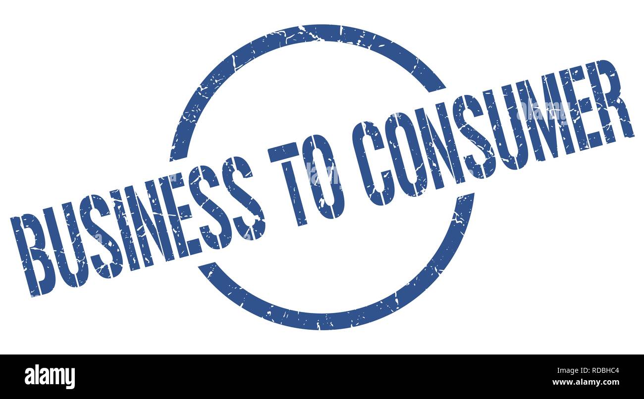 business to consumer blue round stamp Stock Vector Image & Art - Alamy