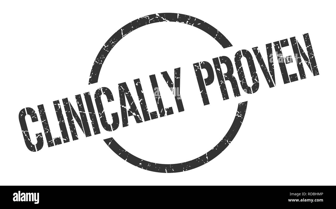 Clinically proven stamp Black and White Stock Photos & Images - Alamy