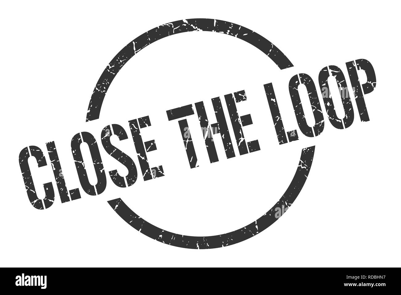 close the loop black round stamp Stock Vector Image & Art - Alamy