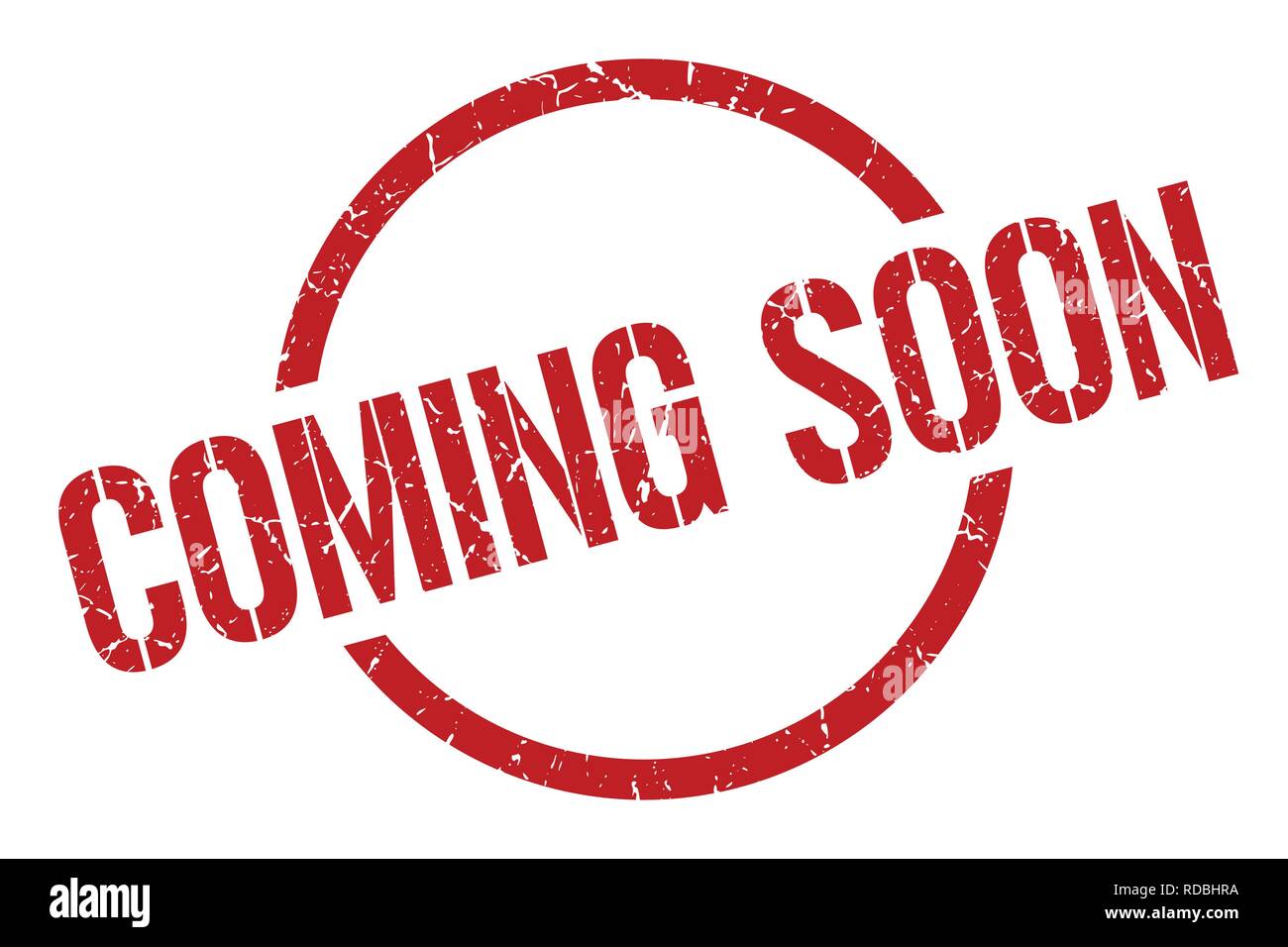coming soon red round stamp Stock Vector Image & Art - Alamy