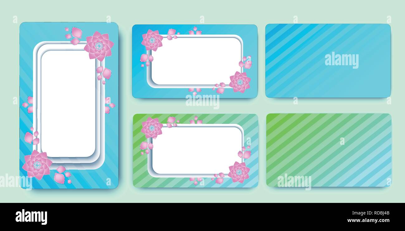 Invite wedding cards template flowers. Colored stripes. EPS 10 vector ...
