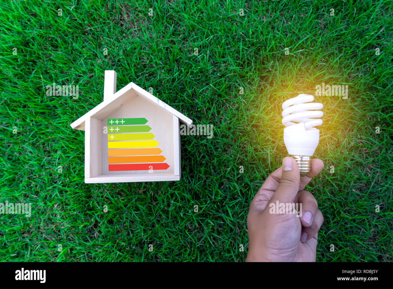 energy rating chart Eco man energy efficiency scale image Stock Photo ...