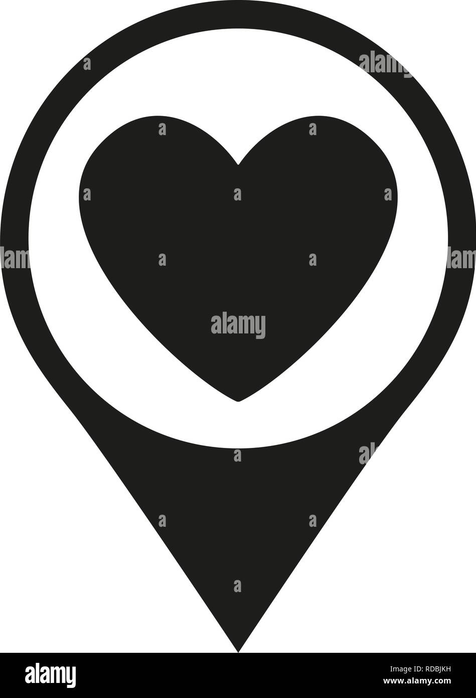 Heart map Stock Vector Images - Alamy
