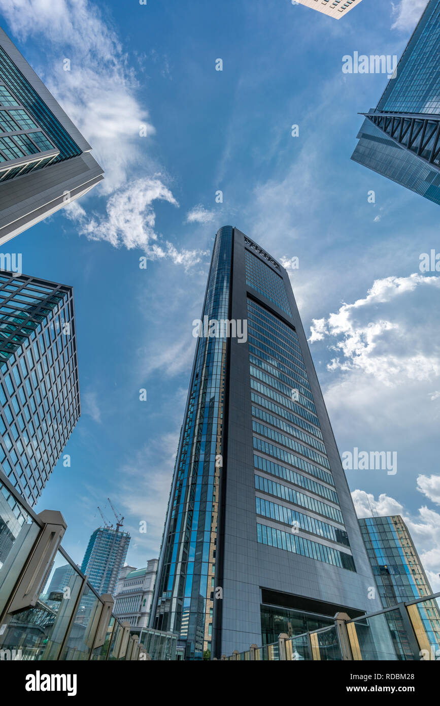 Minato Ward, Tokyo, Japan - August 13, 2018 : Street level view of ...