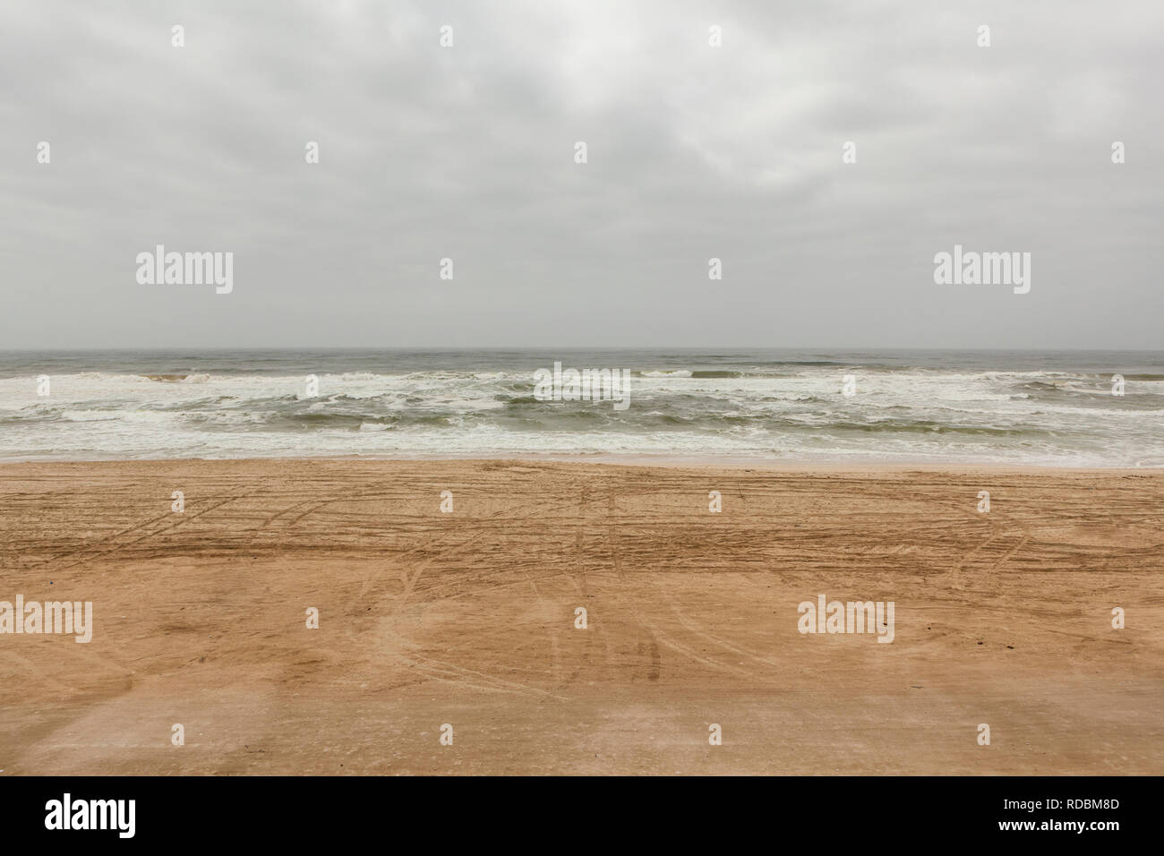 Cloudy skies over Dahariz beach, Salalah, Oman during Khareef monsoon ...