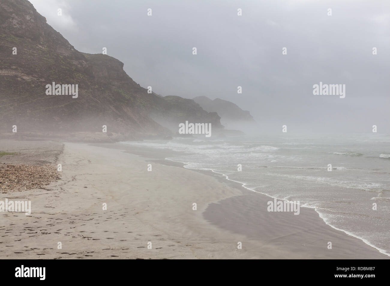 The coastline of Mughsayl, near Salalah, Dhofar Province, Oman, during ...
