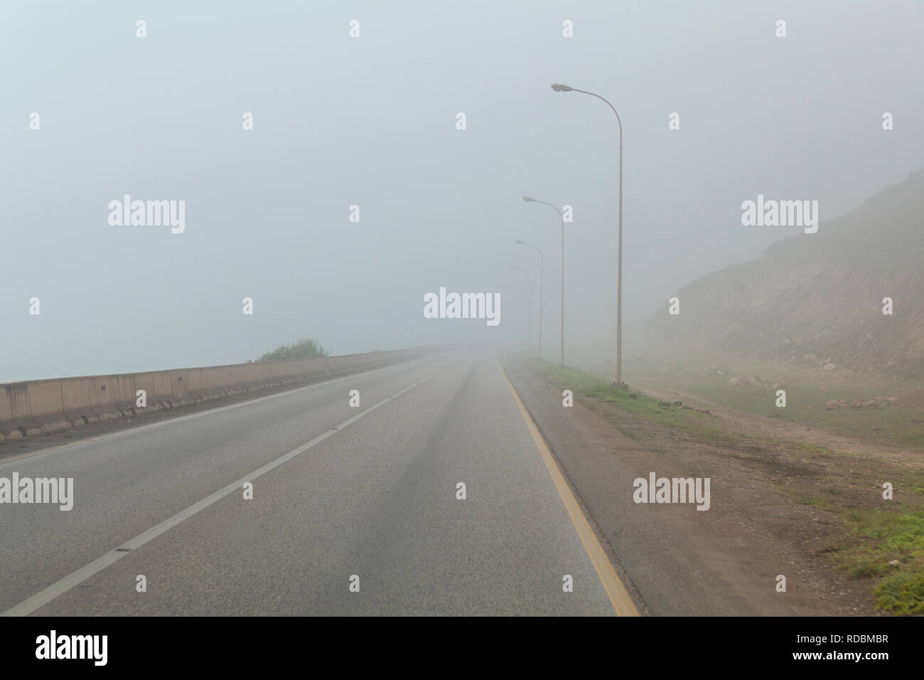 Mists rolling in from the Arabian Sea during the Khareef monsoon season ...