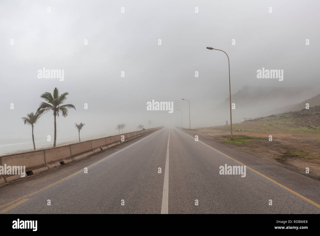 Mists rolling in from the Arabian Sea during the Khareef monsoon season ...