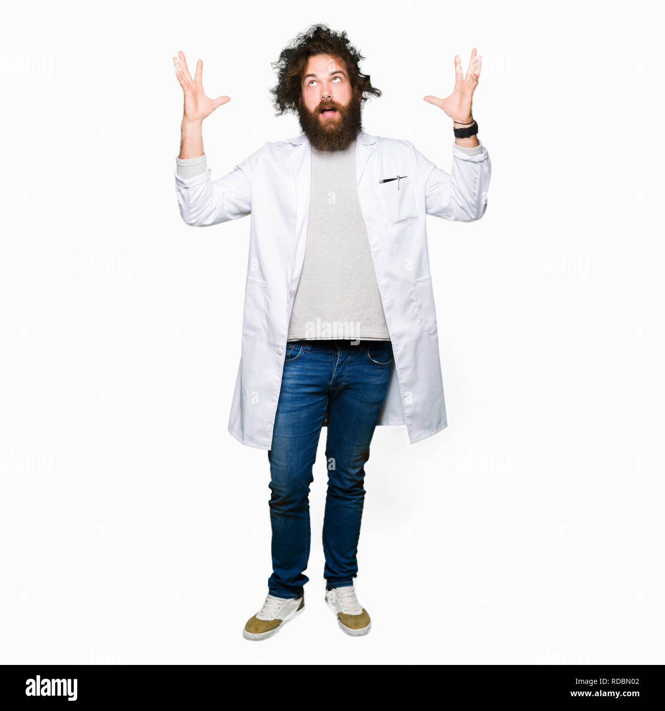 Mad scientist and hair Cut Out Stock Images & Pictures - Alamy