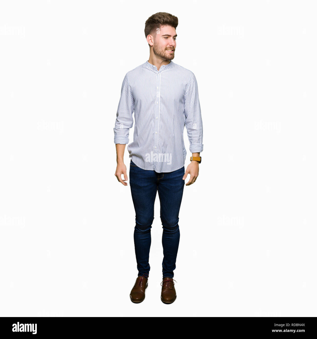 Portrait relax smile teeth Cut Out Stock Images & Pictures - Alamy