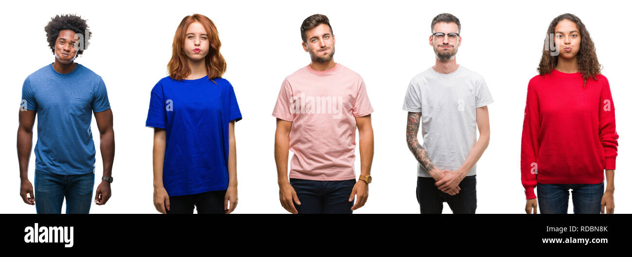 Composition of african american, hispanic and caucasian group of people ...