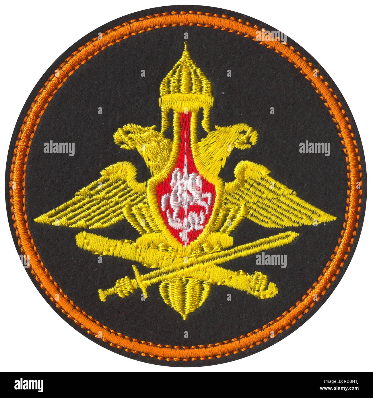 Symbol of the Russian army. An eagle on a black background Stock Photo ...