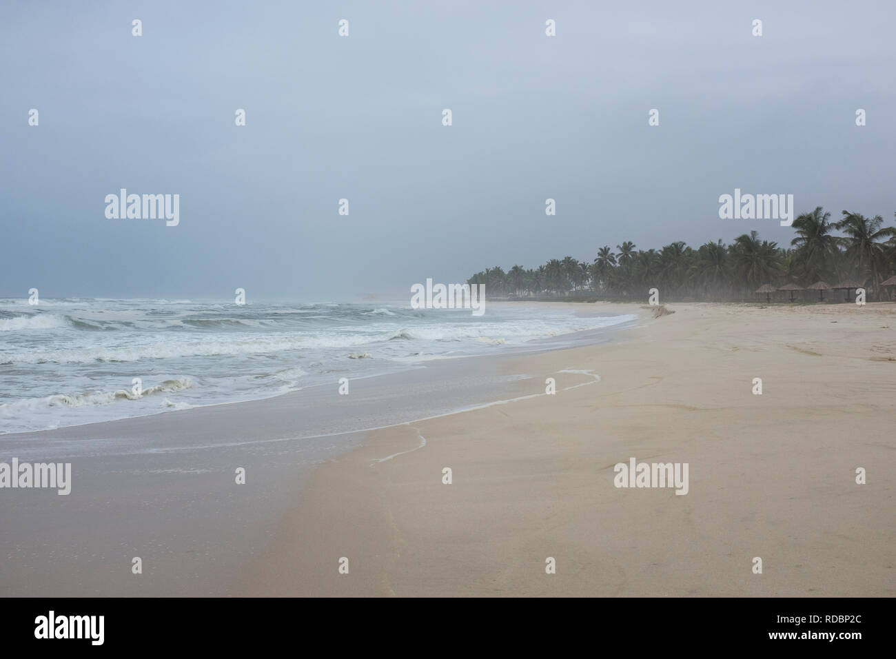 The Arabian Sea, and Dahariz beach, Salalah, Oman, during Khareef ...