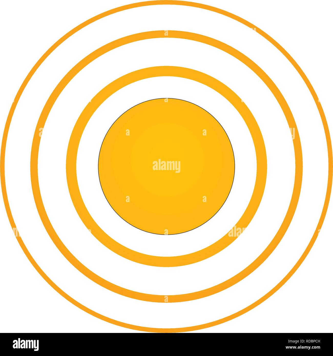 Radial, radiating circular element. Graphics for transmission, emission ...