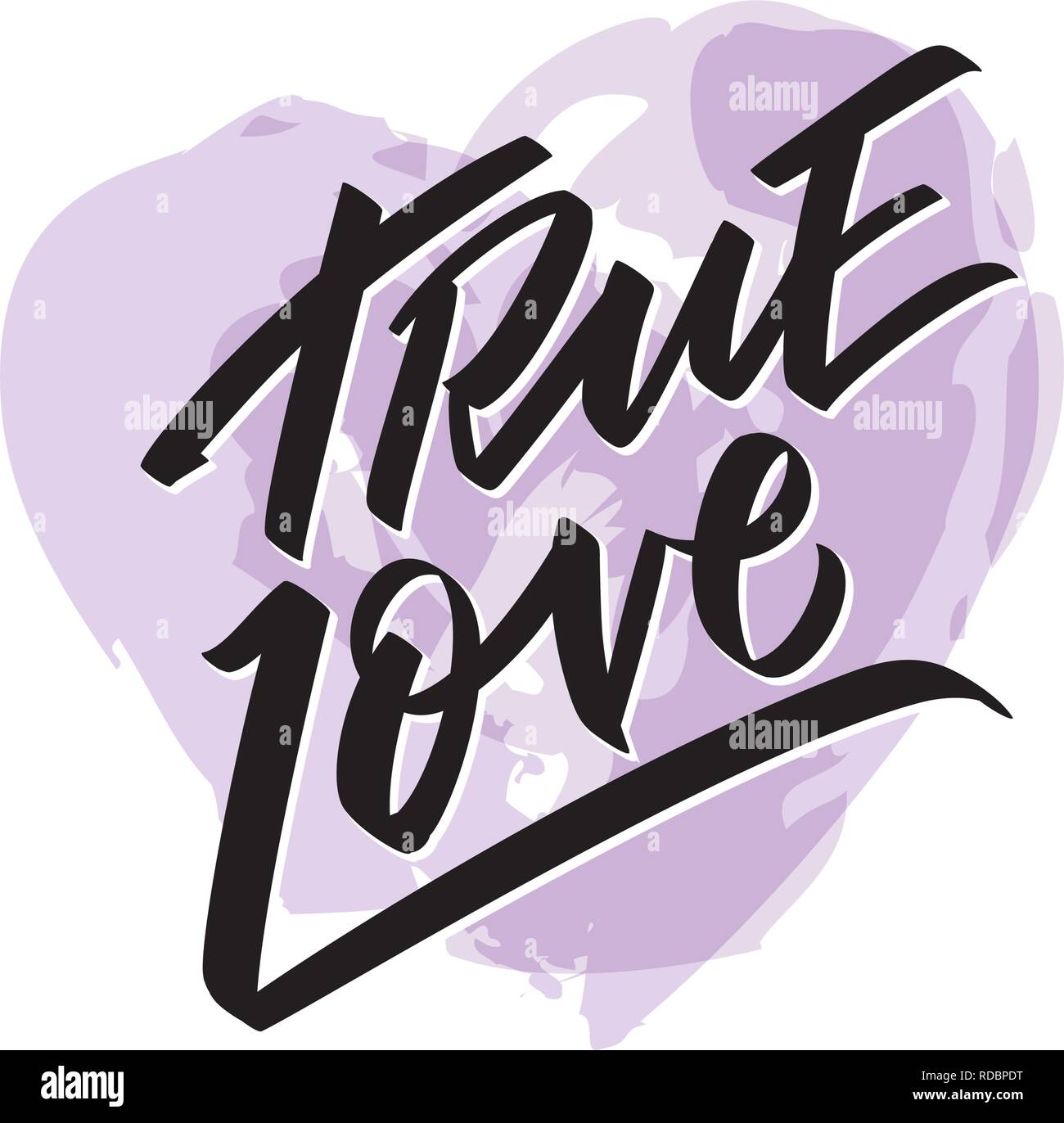 True Love writing - Valentine lettering text, callygraphy. Hand written ...