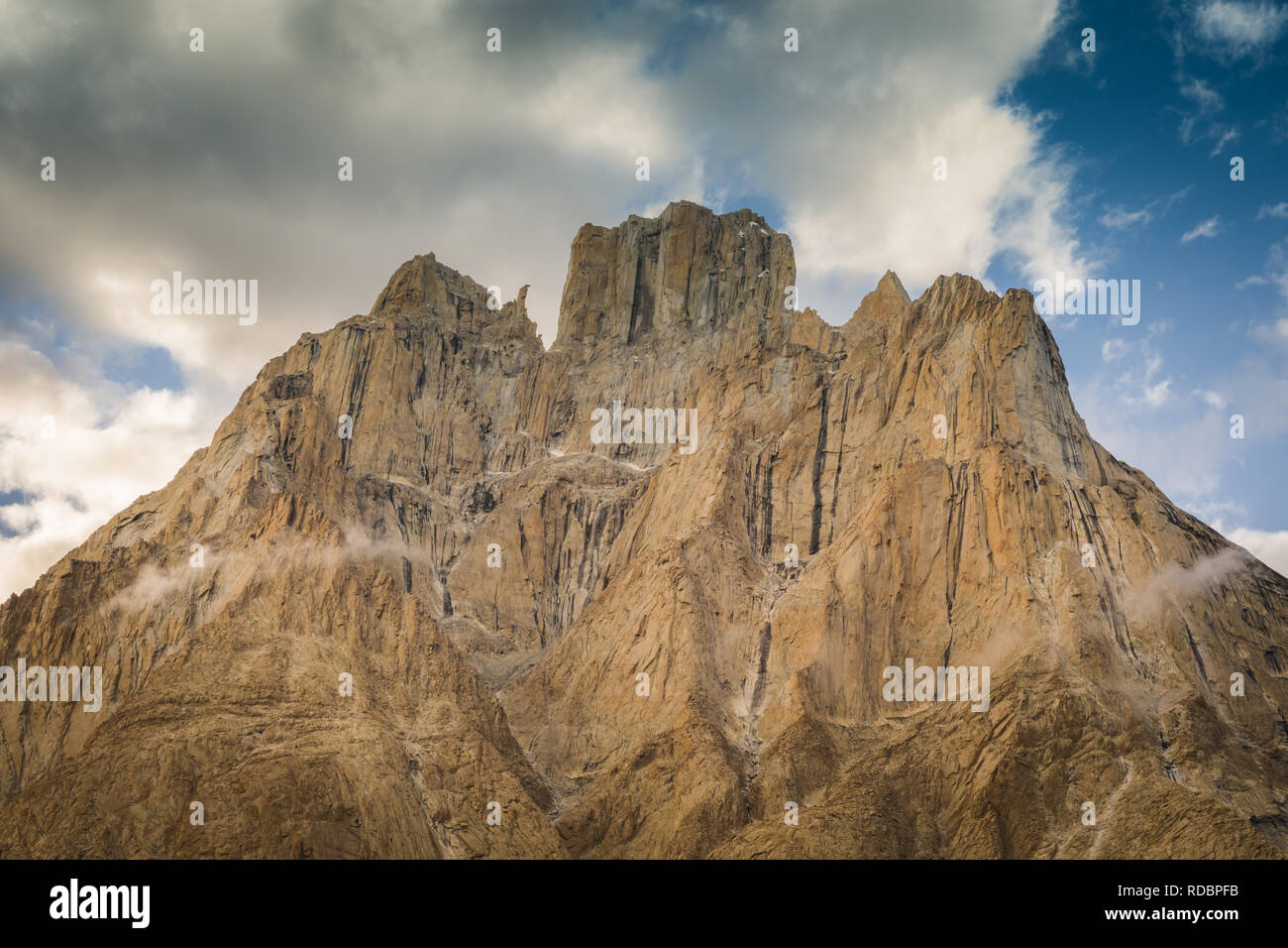 Majestic sharp peaks of Trango Towers in Karakoram Mountain Range in ...