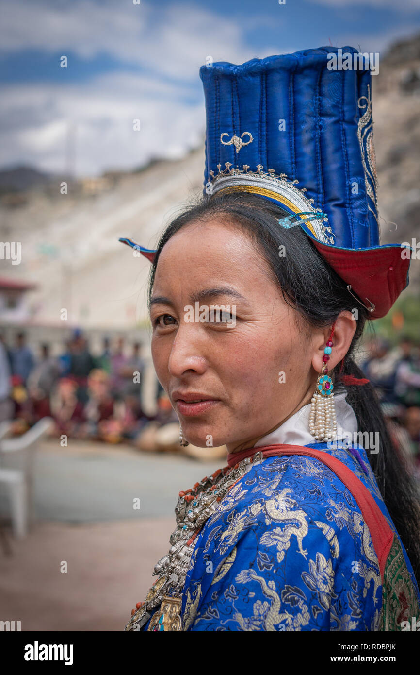 Ladakh, India - September 4, 2018: Portrait of attractive ethnic Indian ...