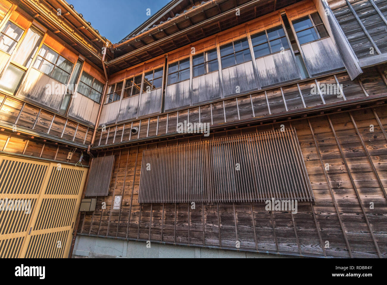 Kanazawa, Ishikawa Japan - August 22, 2018 : Small traditional wooden ...