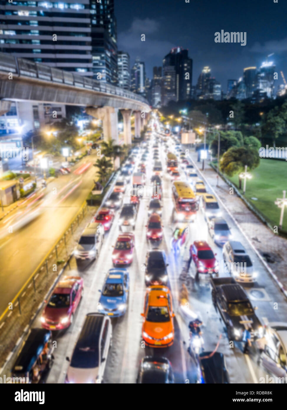 Traffic jam in the night hi-res stock photography and images - Alamy