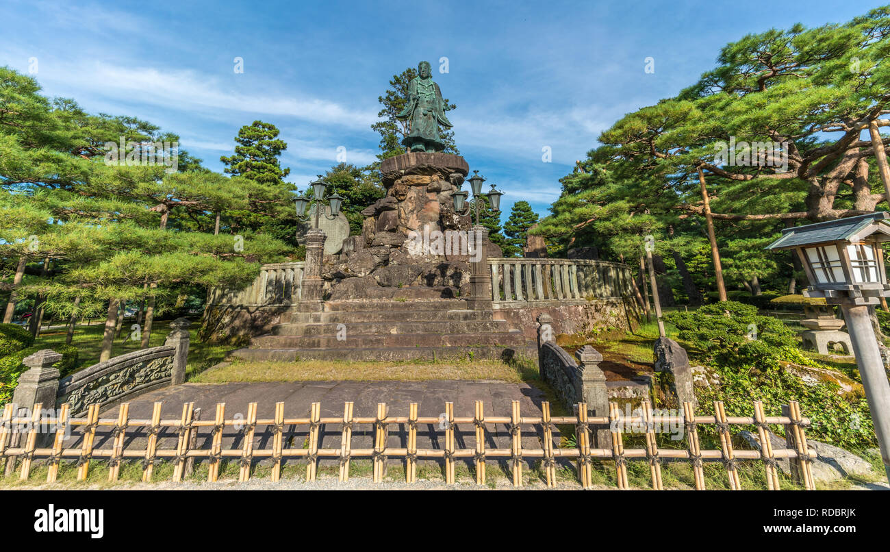 Kanazawa, Ishikawa Japan - August 22, 2018 : Panoramic view of Statue ...