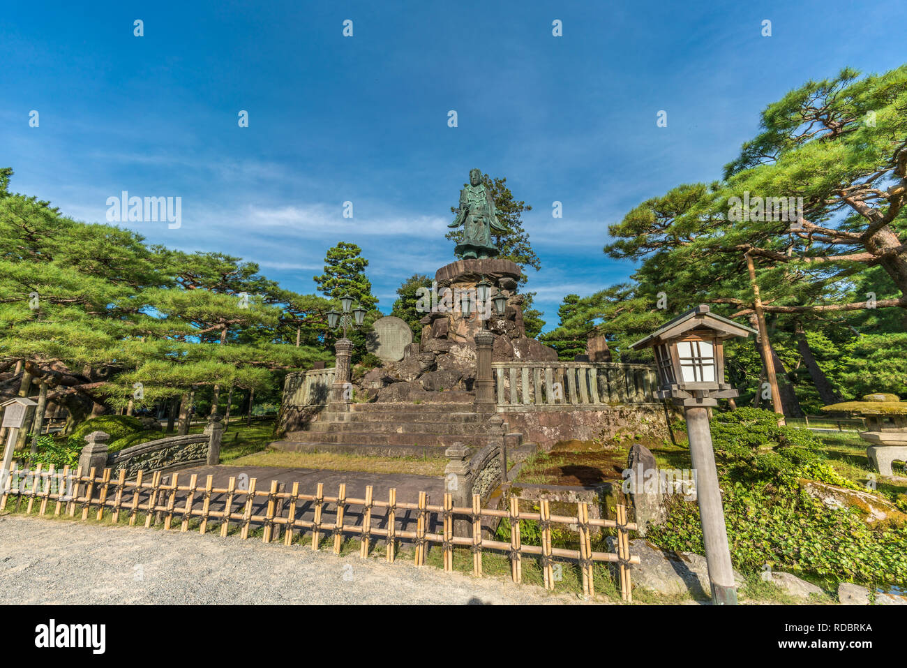 Kanazawa, Ishikawa Japan - August 22, 2018 : Side view of Statue of ...