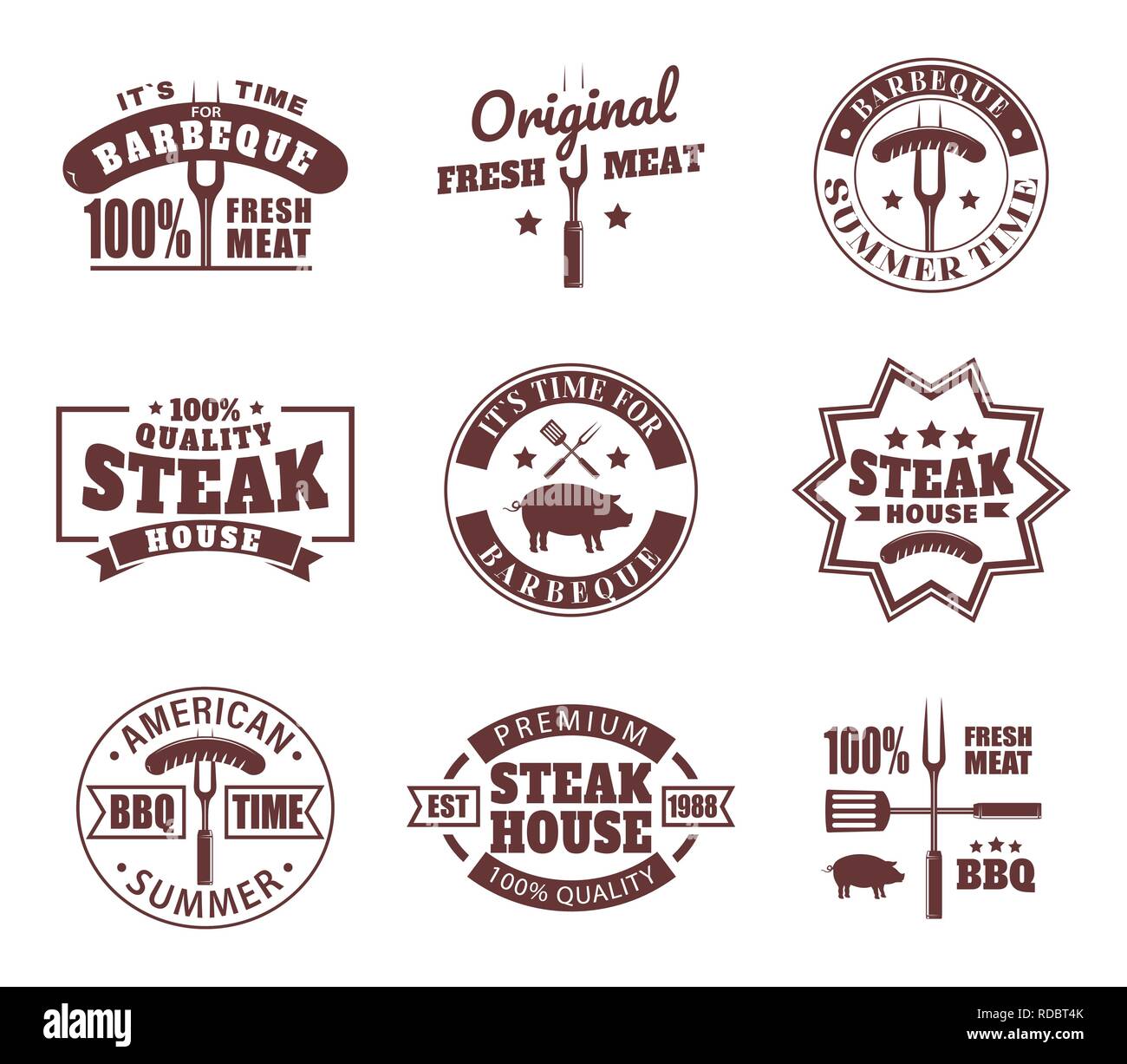 Steak house logo design hi-res stock photography and images - Alamy