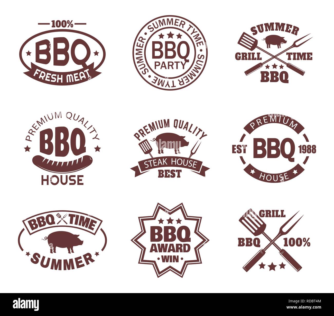 Steak house logo design hi-res stock photography and images - Alamy