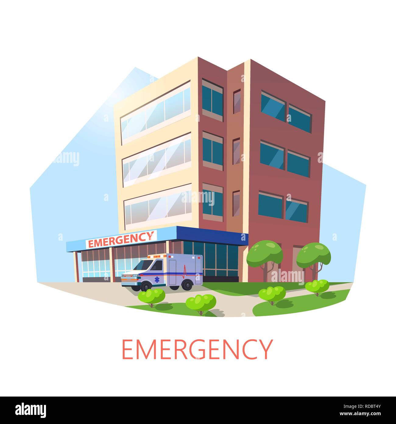 Isometric hospital building ambulance Stock Vector Images - Alamy