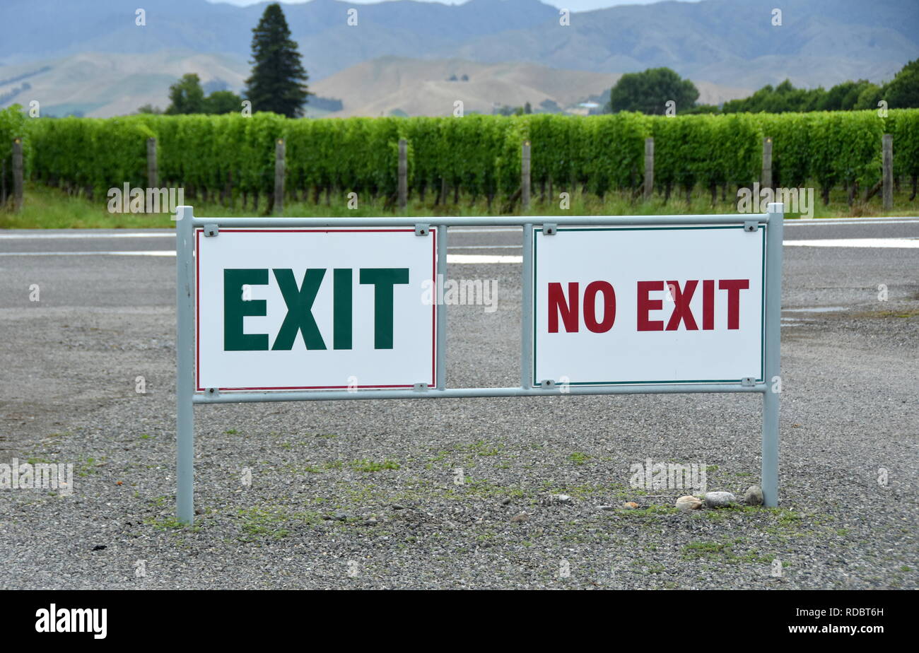 Signage for vehicles leaving an NZ cherry orchard, making sure they ...