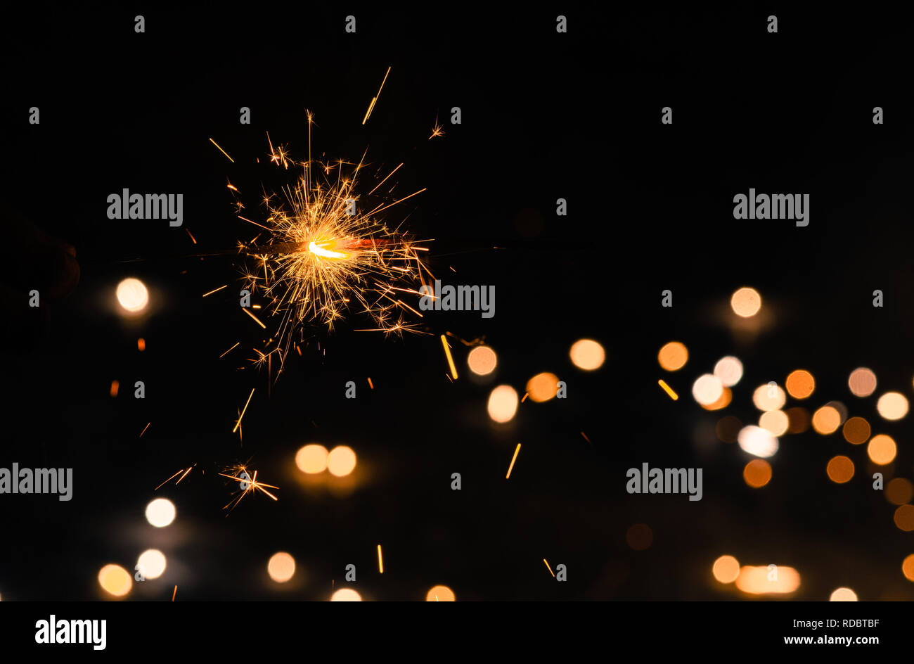Sparkling firecrackers on diwali celebration Stock Photo - Alamy