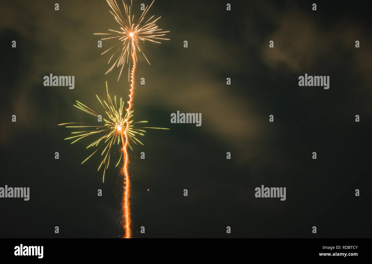 Sparkling firecrackers on deepavali celebration Stock Photo - Alamy