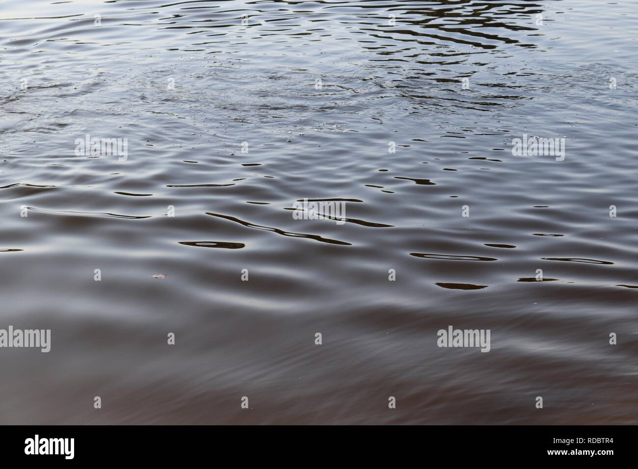 Close up surface of water and waves in the baltic sea and lake with ...