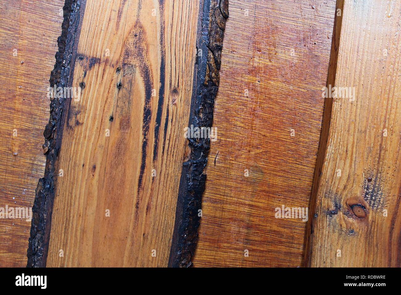 Close up high resolution surface of weathered and aged wood planks and ...