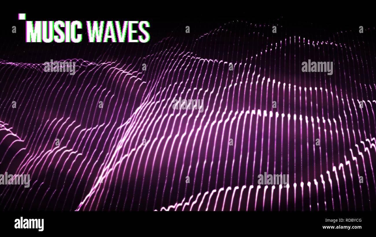 Music Background Vector. Visual Explosion. Computer Particle. 3D ...