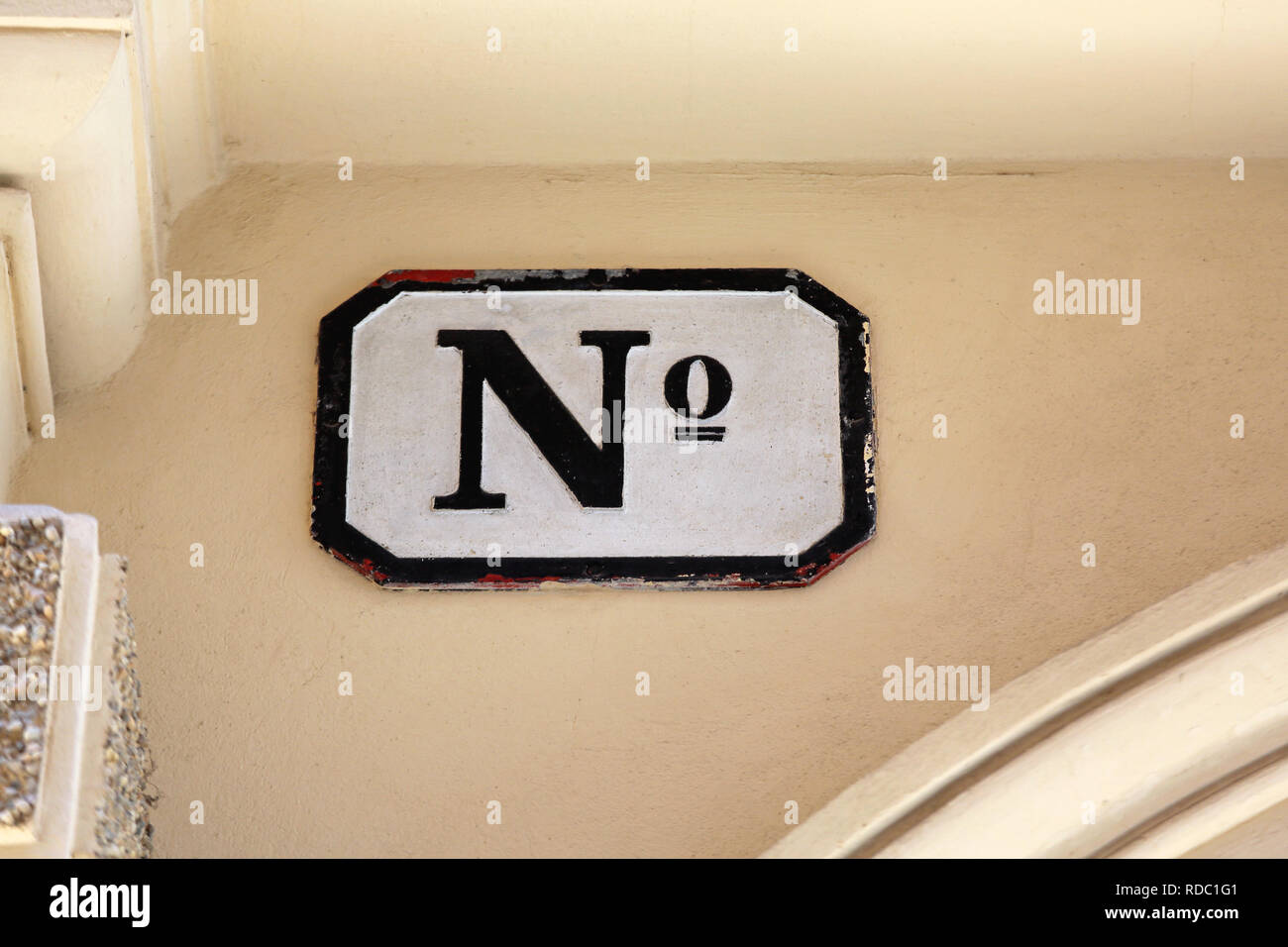 Numero Sign at Building in Vienna Austria Stock Photo - Alamy