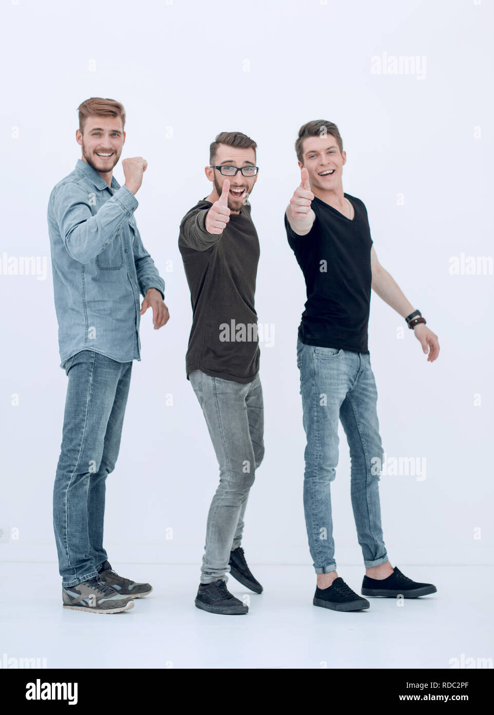 group of people standing in row. Isolated on white Stock Photo - Alamy