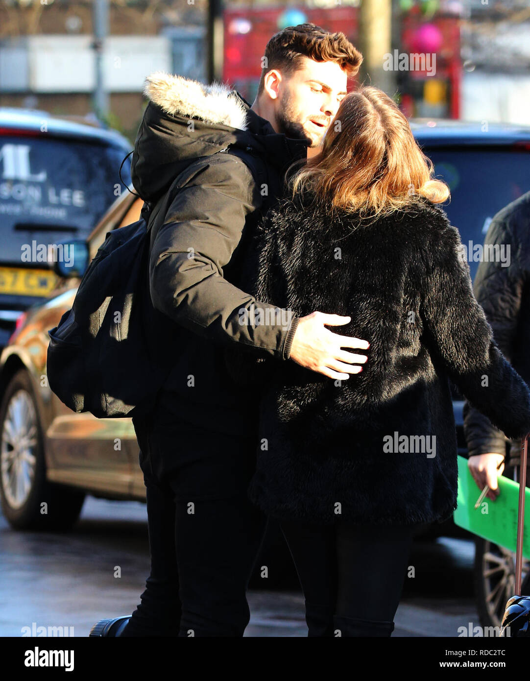Zara McDermott and Adam Collard outside ITV Studios Featuring: Zara ...