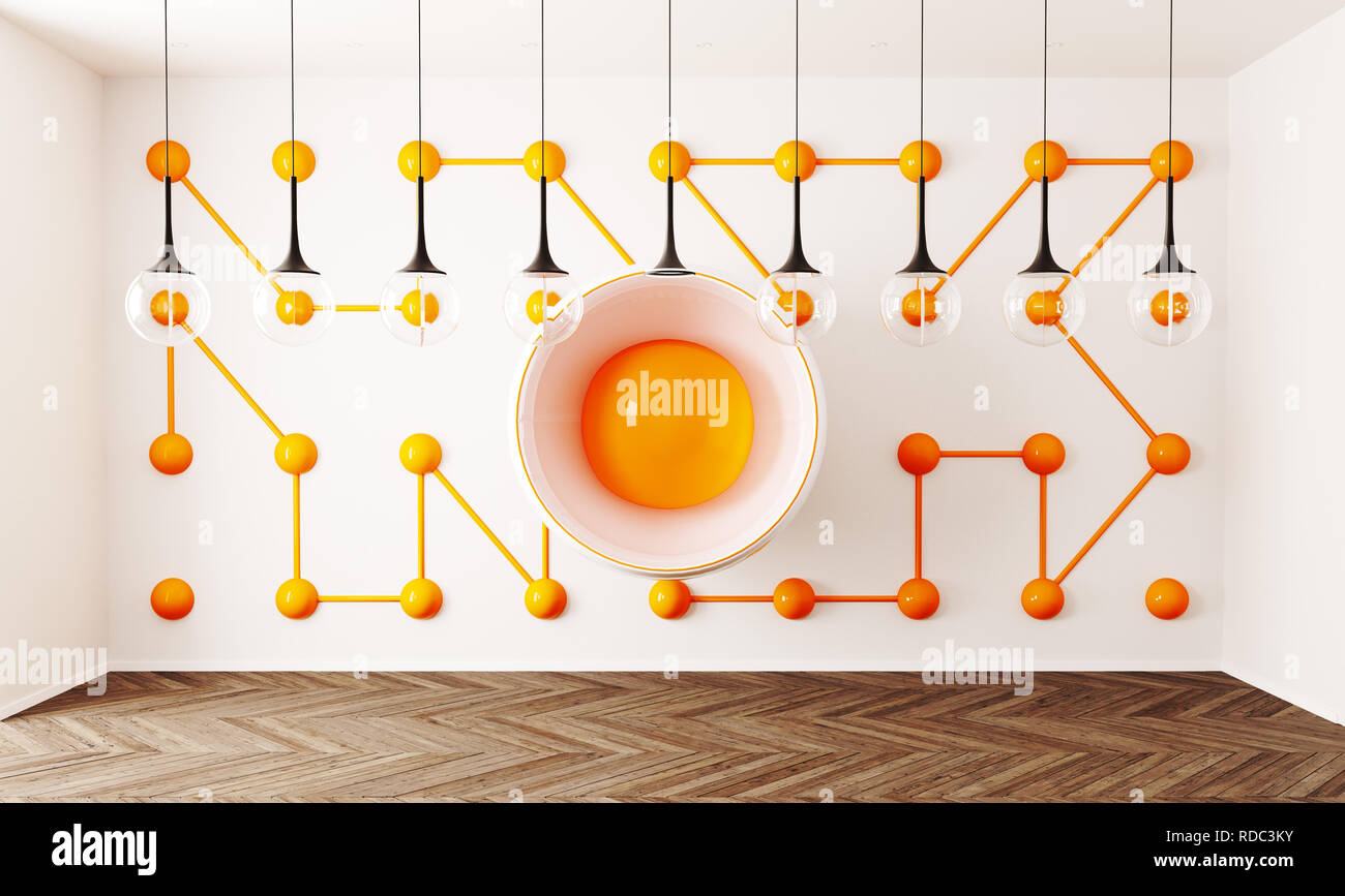 conceptual interior design. 3d rendering Stock Photo - Alamy