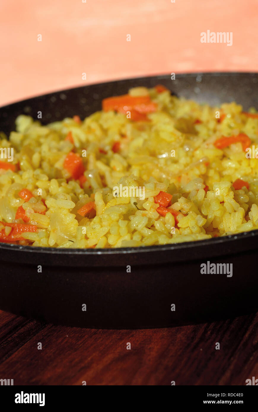Delicious Pilau cooked in a pan before eating Stock Photo - Alamy