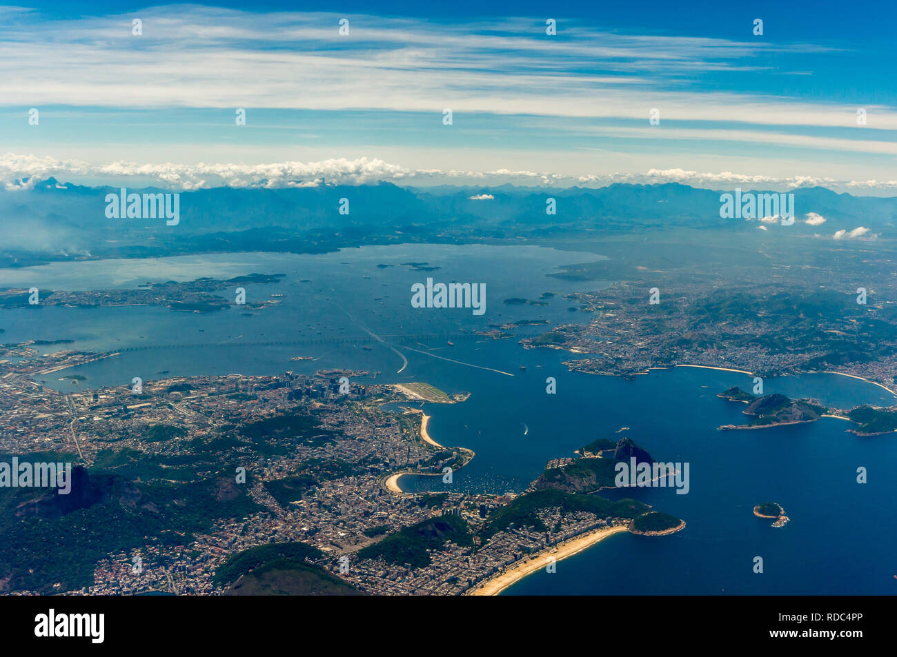 Aerial view of Rio de Janeiro and Guanabara Bay, Brazil Stock Photo - Alamy