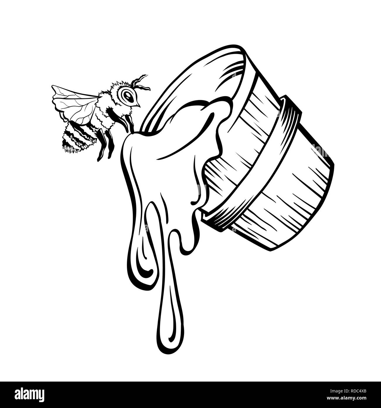 Harvest honey bee Stock Vector Images - Alamy