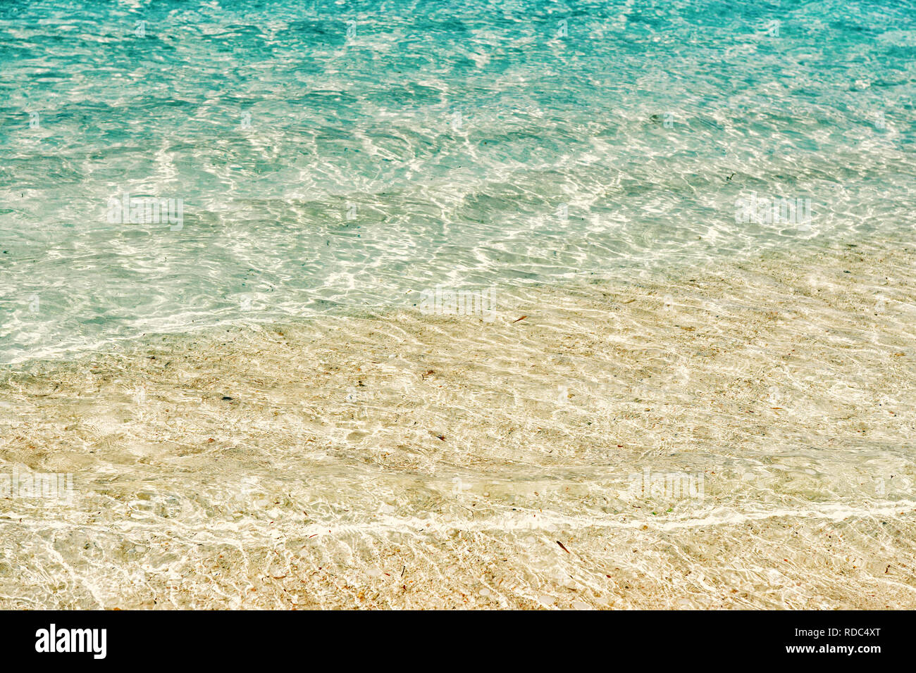 Beautiful marine view on sea coast line with clean wavy surf water on ...