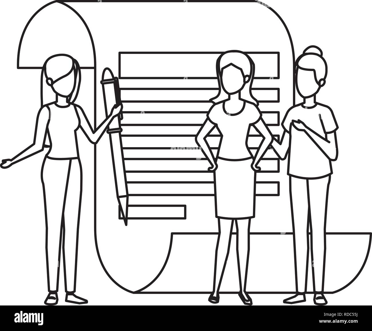 paper-document-with-business-person-and-pen-stock-vector-image-art