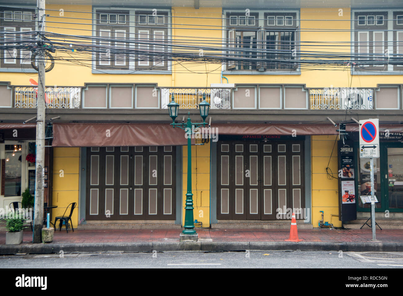 a colonial Building at the Phra Athit Road in Banglamphu in the city of ...